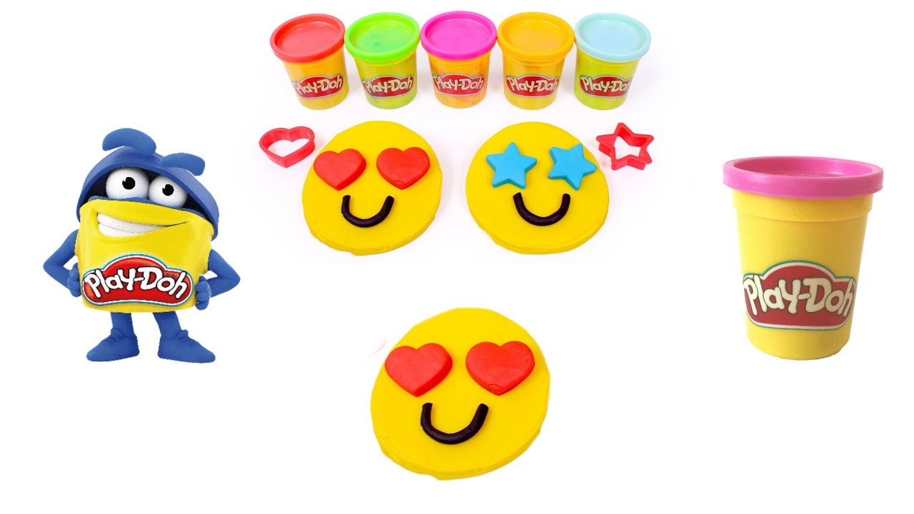 fun play doh emoji figures for kids /Boli toys/ - YouTube