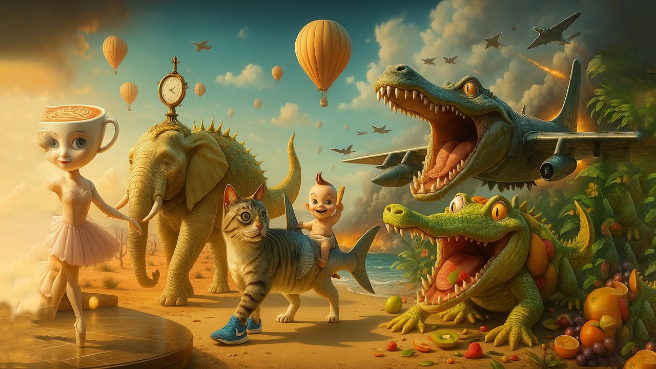 6 Italian Brainrot Animals in One Epic Surreal Scene 🌟 | Viral AI Art ...