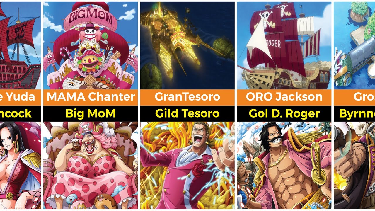 One Piece All Pirate Ships and their Captain | Anime Bytes - YouTube