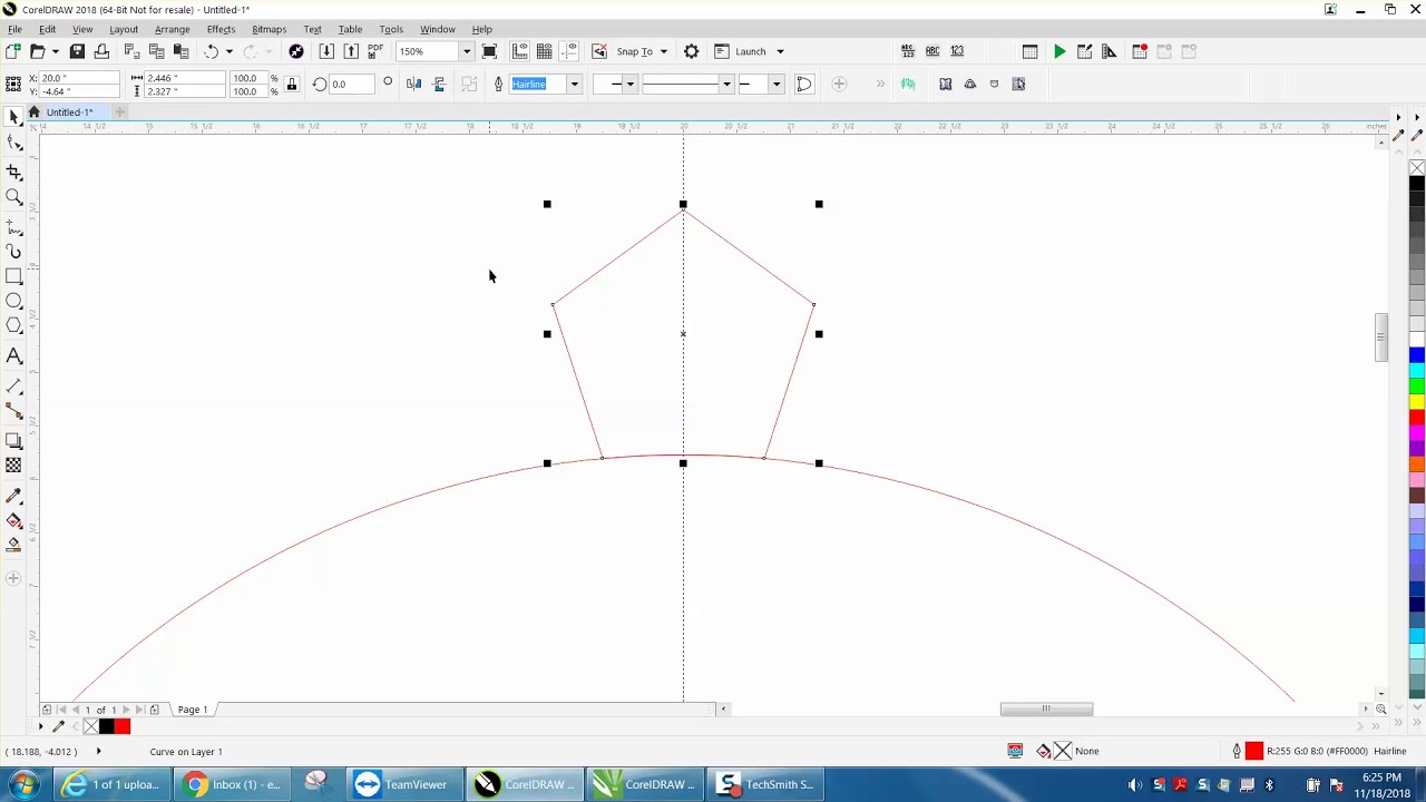 Corel Draw Tips & Tricks A square around a Circle Pentagon - YouTube
