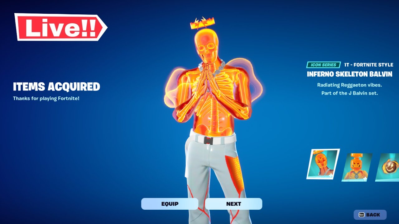 🔴 INFERNO SKELETON BALVIN FORTNITE ITEM SHOP COUNTDOWN LIVE Today ...