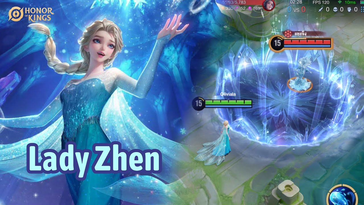 HOK : รีวิวเอฟเฟคสกิน Lady Zhen : Snowventure - YouTube