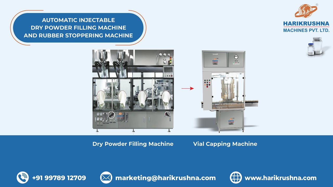 Automatic Injectable DRY Powder Filling Machine & Rubber Stoppering ...