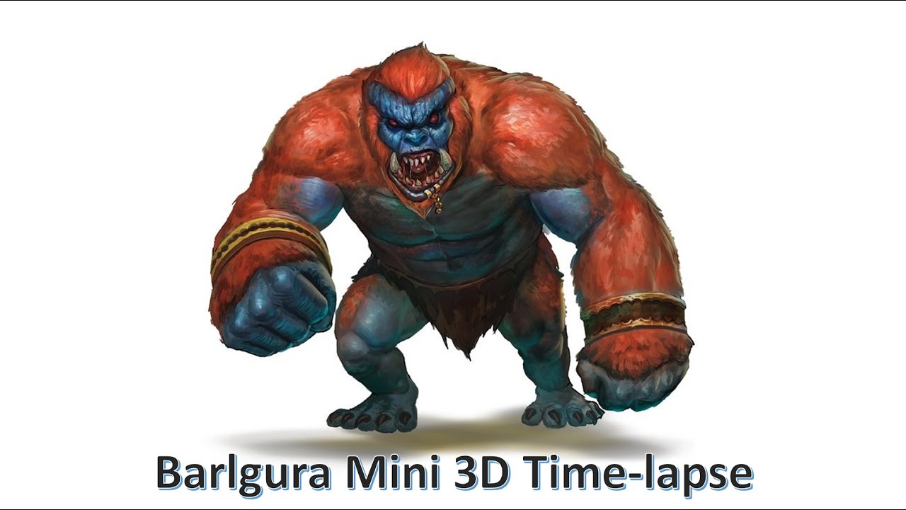 038 - Barlgura 3D Printed D&D Mini Time Lapse - YouTube