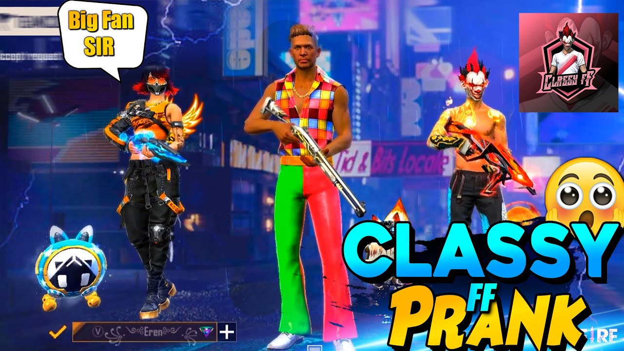 Classy FF Prank On Random Player's Gone Wrong😂|| Must Watch -Garena ...