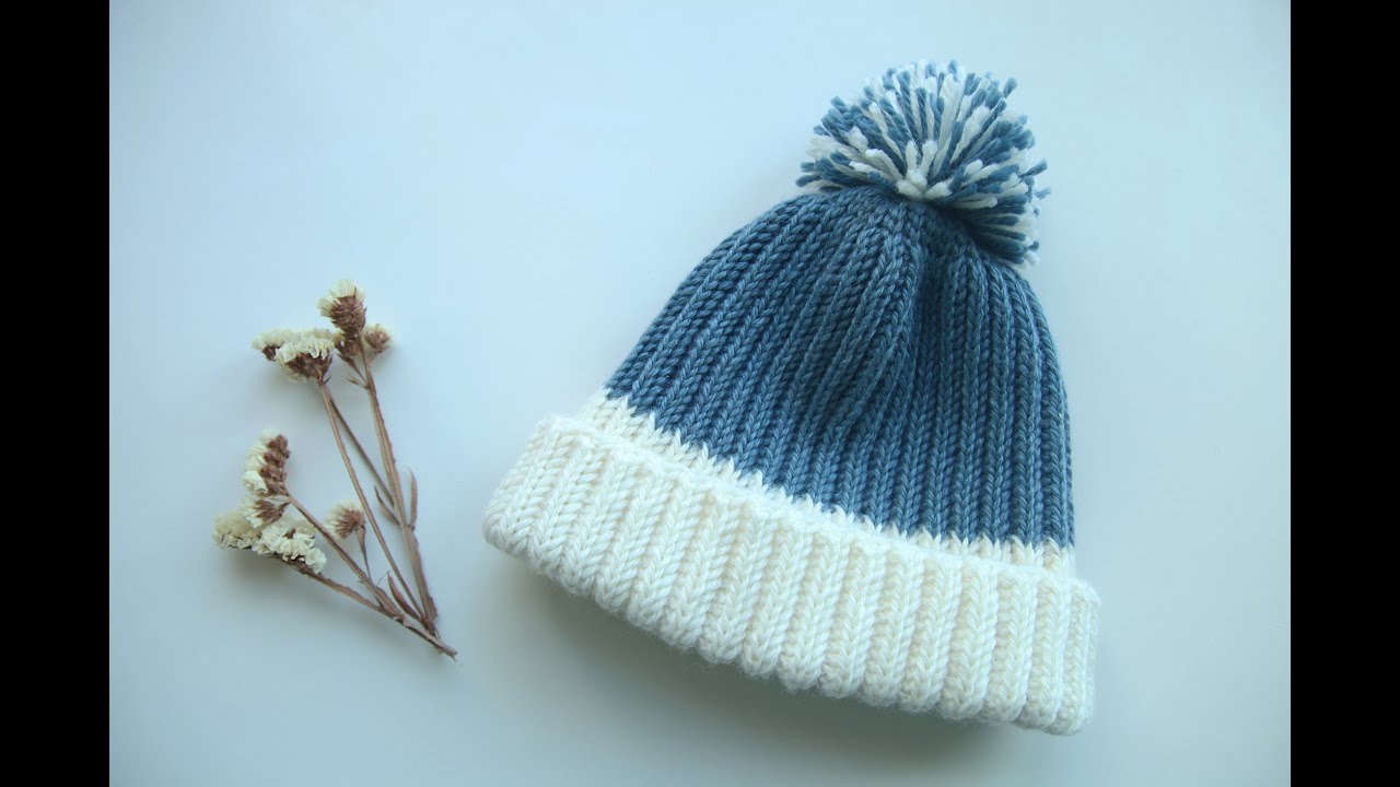 钩针编织特殊螺纹针两色帽How To Crochet Ribbed Two Color Hat/Crochet Beanie - YouTube