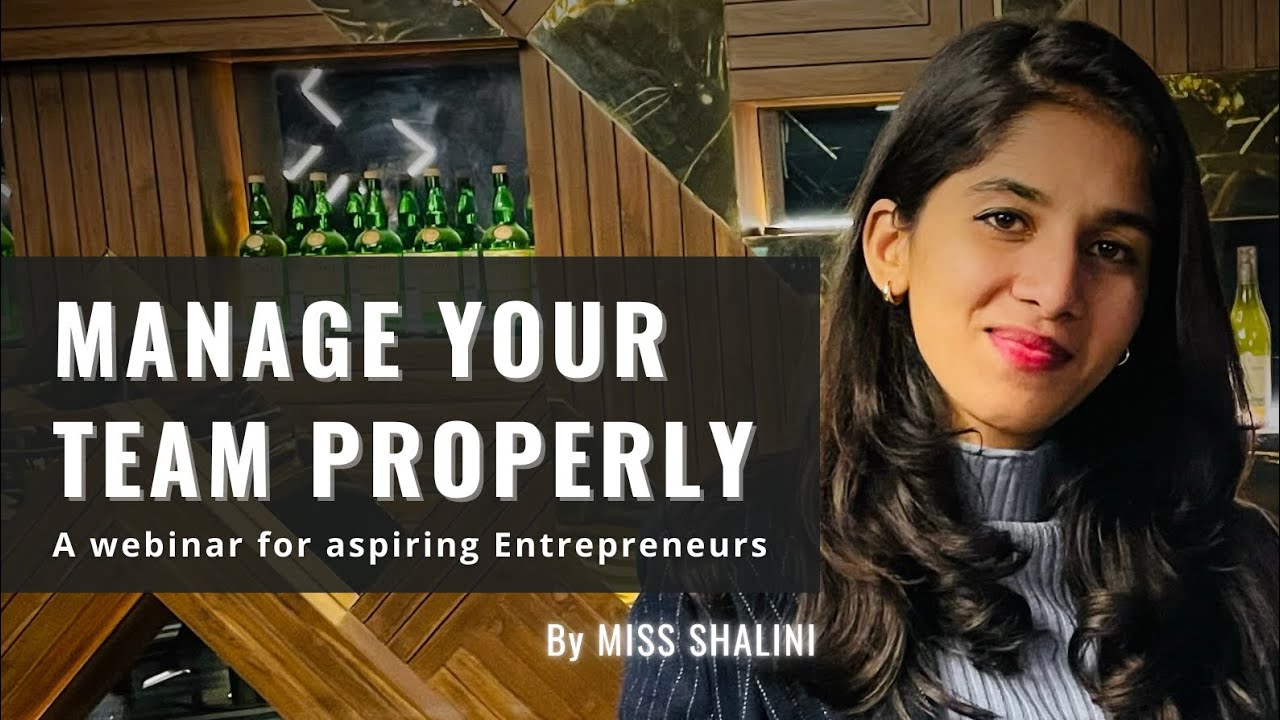 Manage Your Team Properly|| Miss Shalini - YouTube