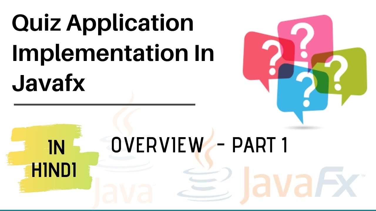 #1 JavaFx Quiz Application Overview - YouTube