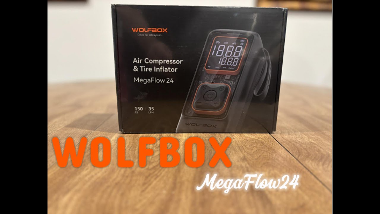 WOLFBOX MegaFlow 24 Tire Inflator Unboxing and Review - YouTube