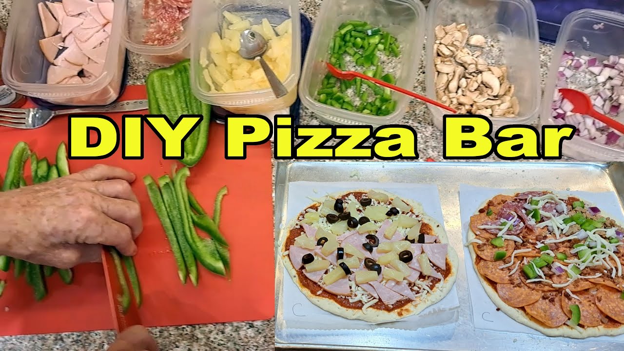 Pizza Bar Setup - Making a Bunch of Pizzas - YouTube