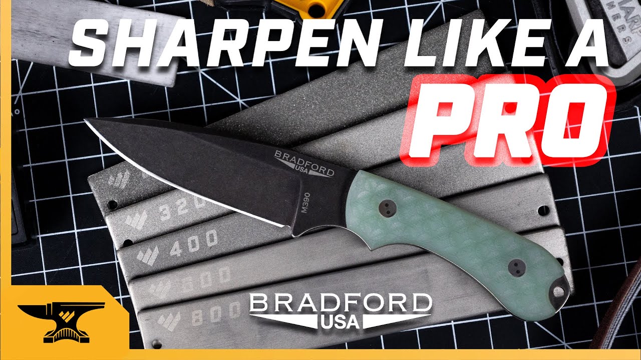 How to Sharpen a Fixed Blade Knife - The Bradford Guardian 3.2 - YouTube