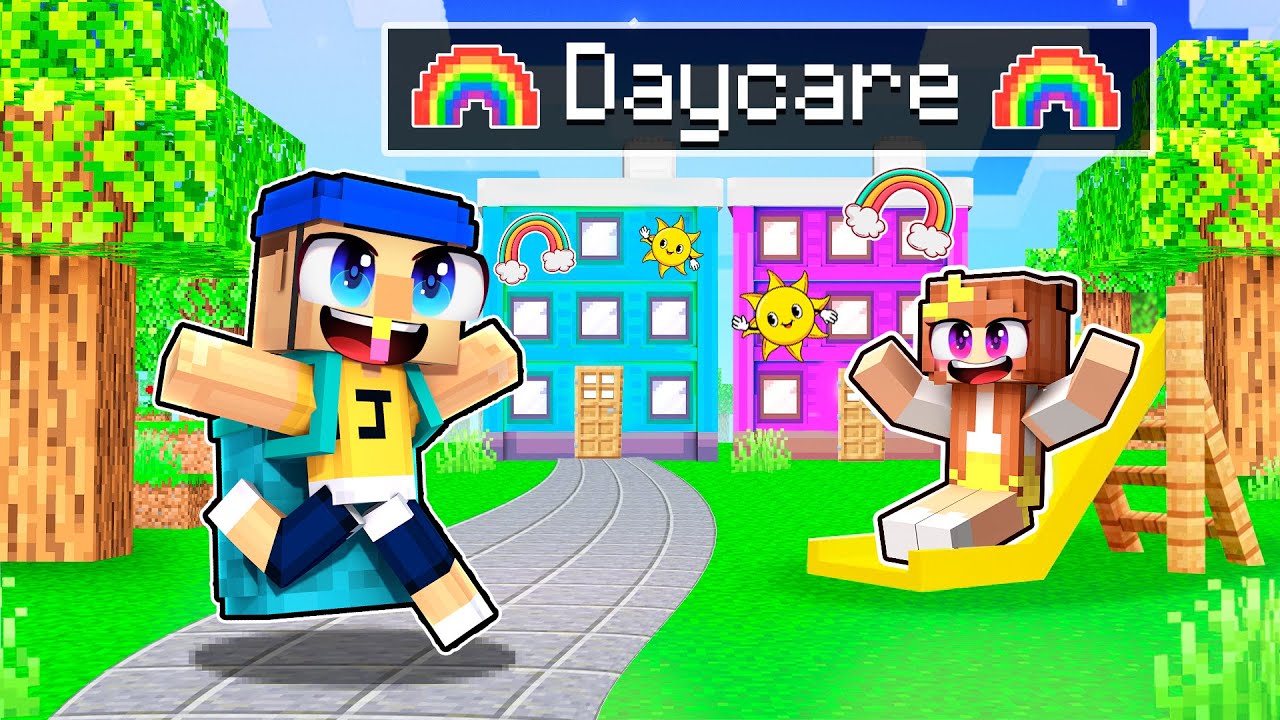 Baby Jeffy Goes To DAYCARE in Minecraft! - YouTube