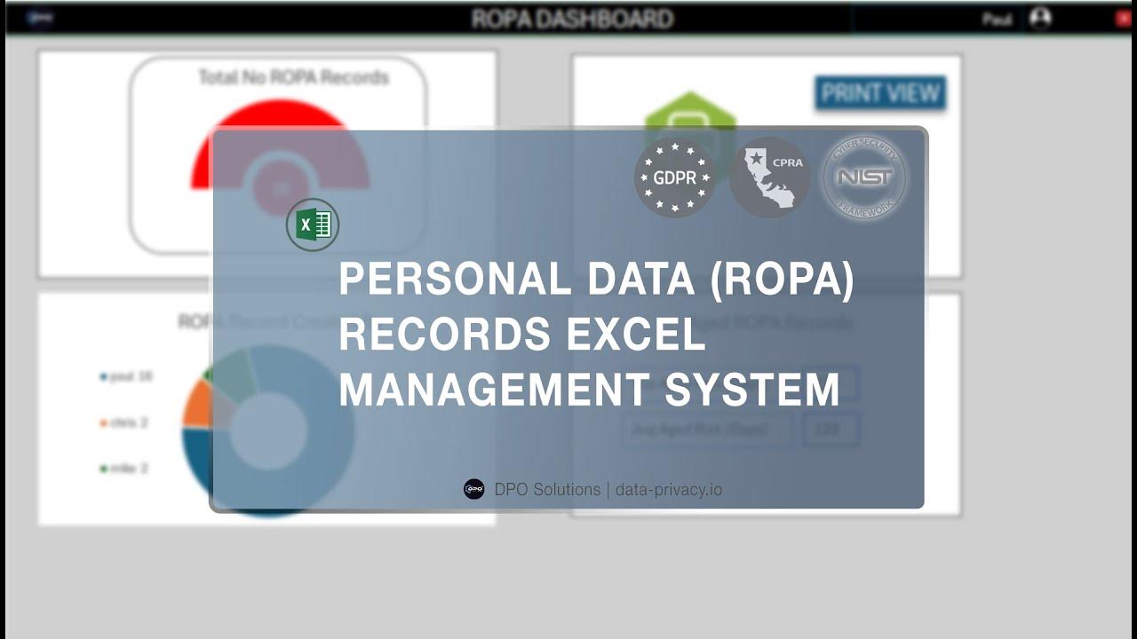 ROPA PII Record Management Excel System - YouTube