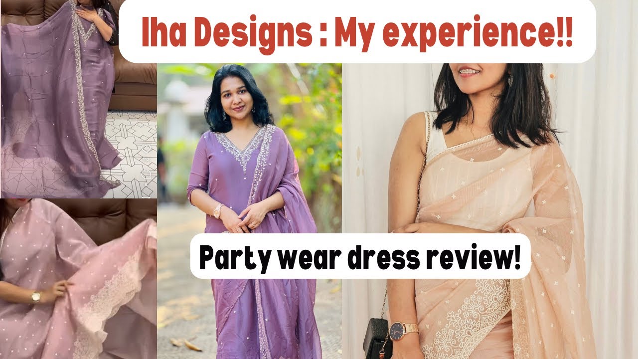 Iha Designs Review | Partywear dress haul malayalam |@Ihadesigns ...