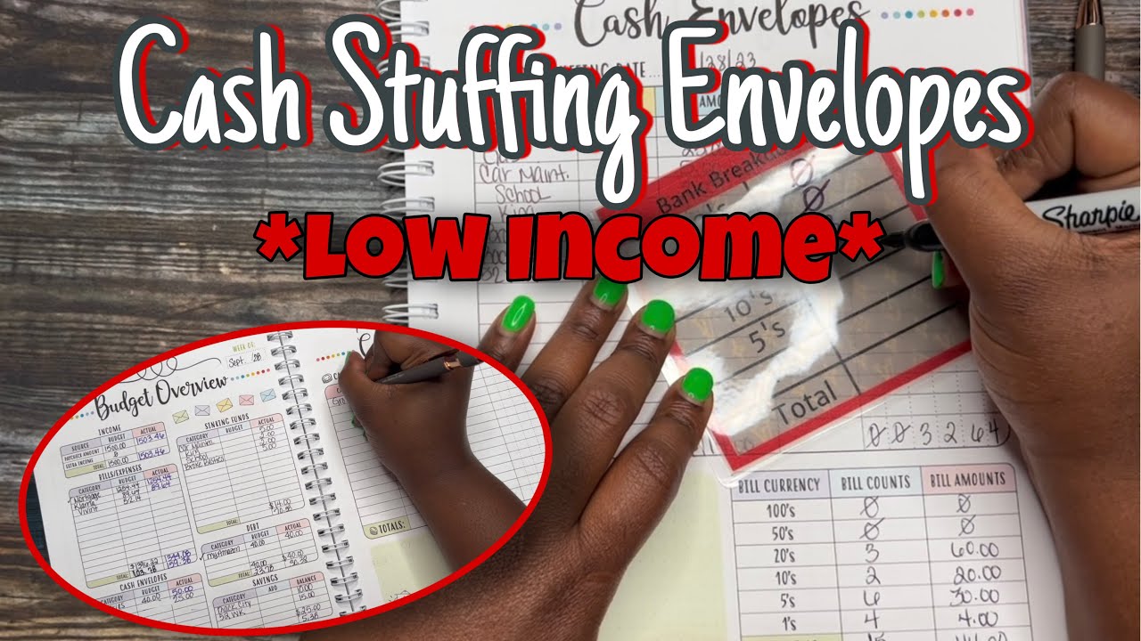 LOW CASH STUFFING| CASH ENVELOPE STUFFING - YouTube