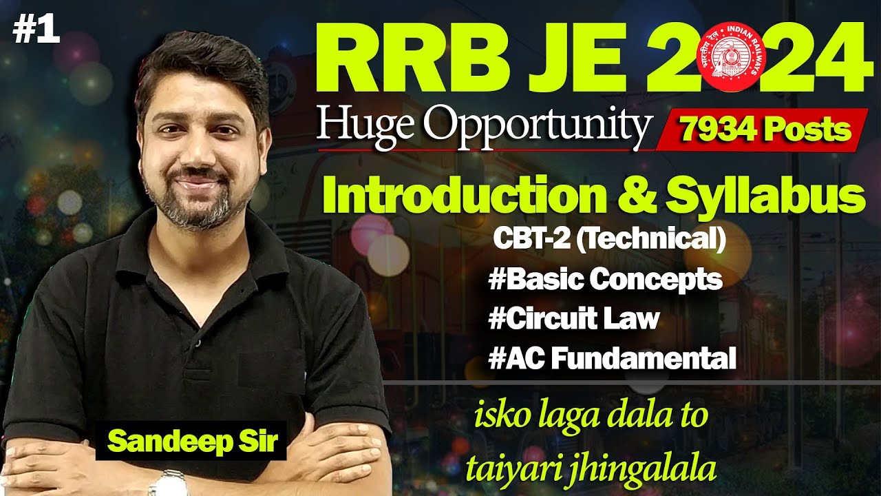 Lec 01 RRB-JE CBT-2 Introduction & Syllabus Discussion |Basic Concepts ...