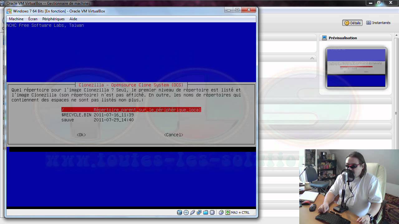 Présentation du programme Clonezilla Live CD (Gnu Linux) - YouTube