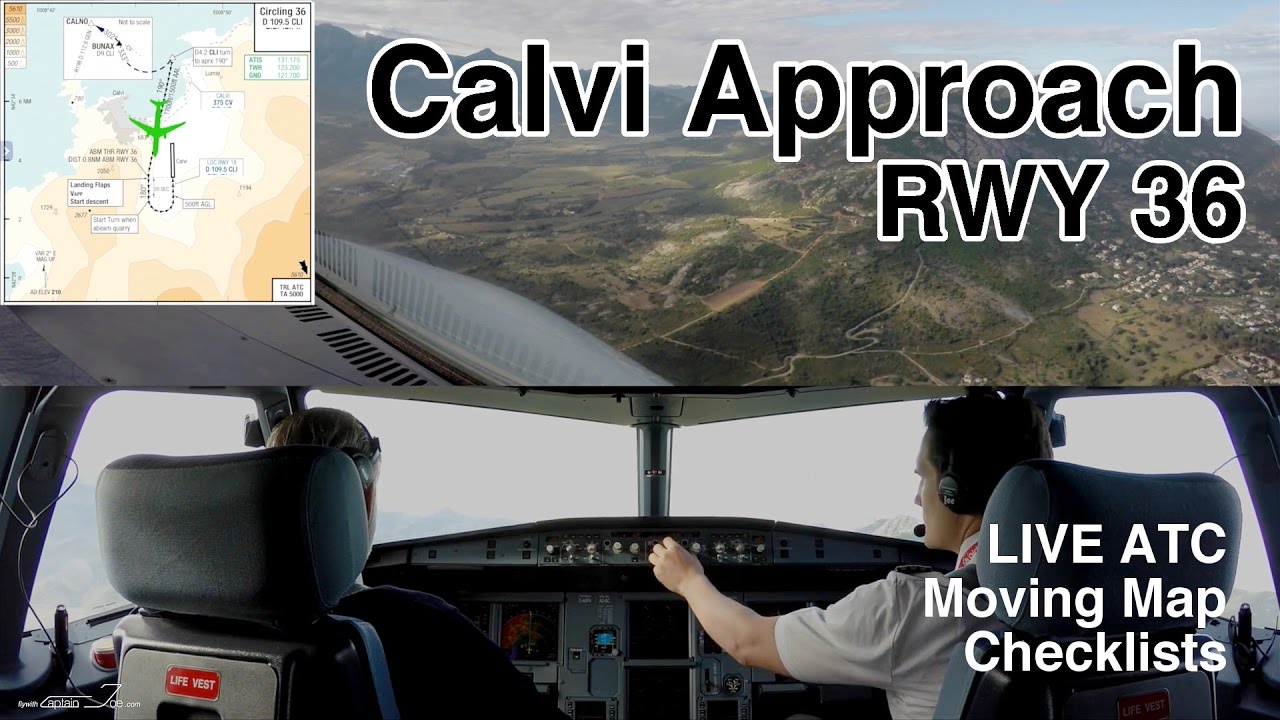 Airbus CIRCLING APPROACH CALVI by CAPTAIN JOE - YouTube