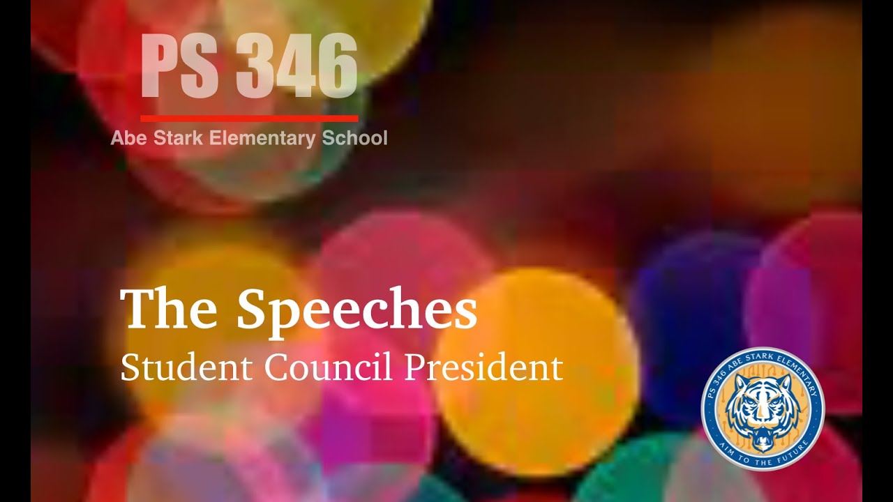 The Speeches for Student Council President - YouTube