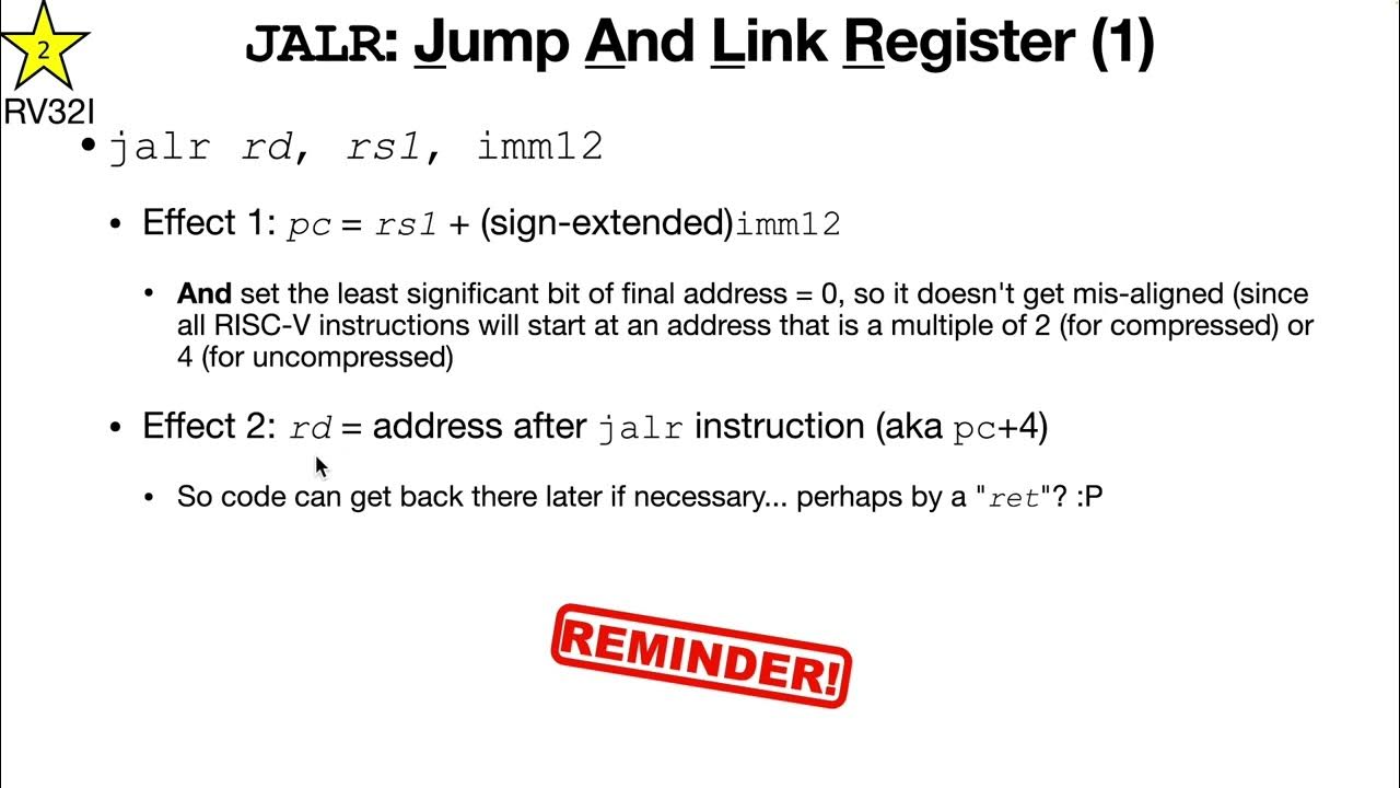 Arch1005: RISC-V Assembly 05 Calling Functions 02 CallFuncNoArgs.c 1 - YouTube