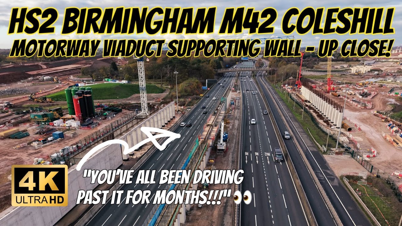 HS2 Birmingham - M42 Coleshill North Motorway Box/Viaduct Supporting ...