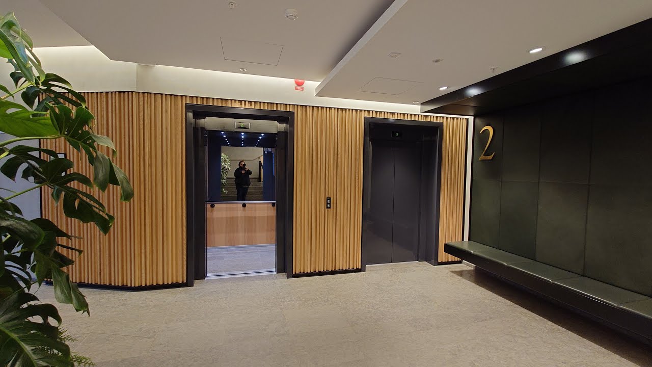 2x 2017 Orona 3G MRL-Traction Elevators @ Golfvägen 2, Danderyd, Sweden ...