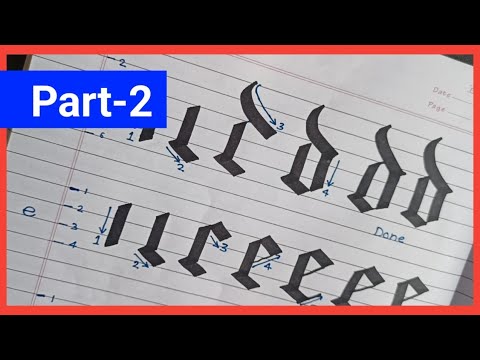How to write Gothic alphabets step by step a to g || Gothic Tutorial ...