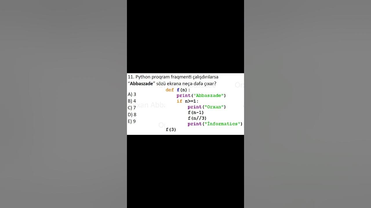 Python #miq #abituriyent #education #sertifikasiya #informatika #mathematics #informasiya # ...