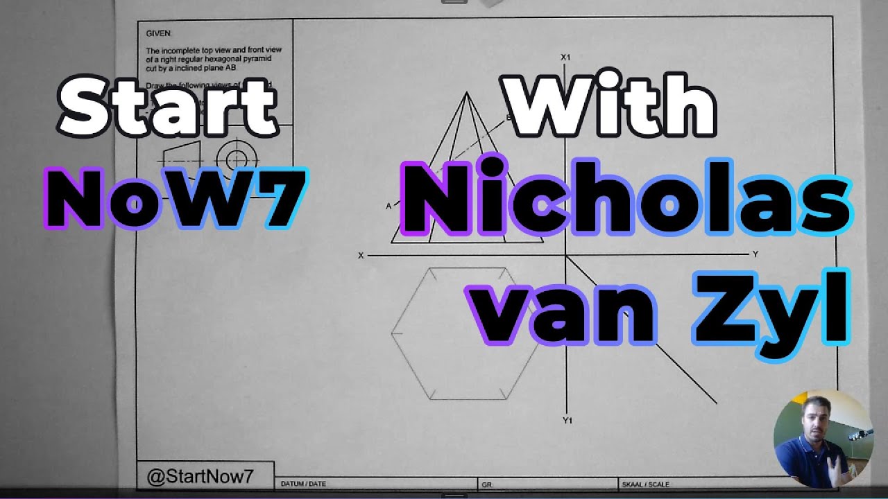 Gr 10 Cutting of Solids Lesson 1 (Right Hexagonal Pyramid) - YouTube
