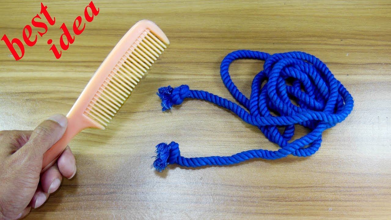 Best out of waste craft idea with old rope | diy art and craft | reuse ...