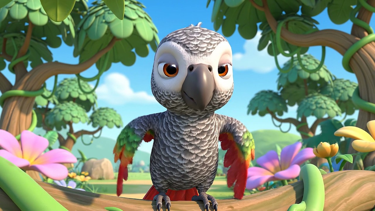 El Loro Bebé Dice Graznido Graznido Chirr | Canciones de Aves y Sonidos ...