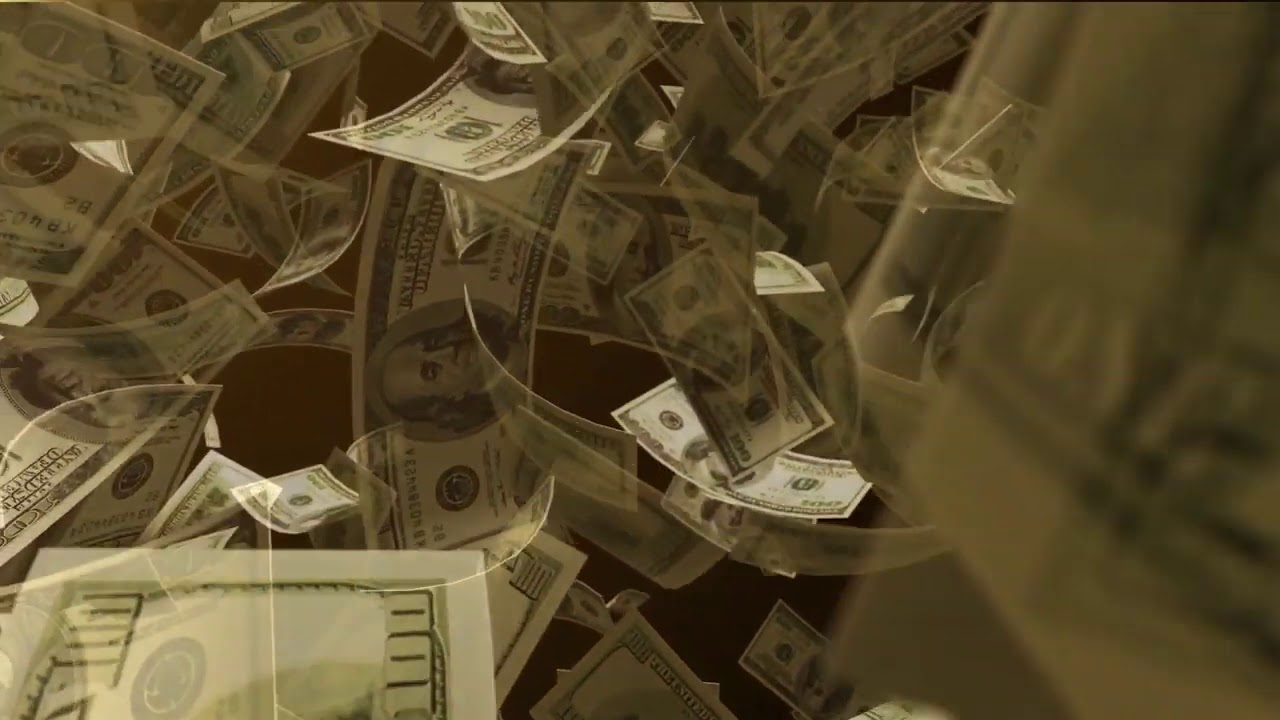 Dollars Falling Down Free video Background Loop VJ Loops for Background ...