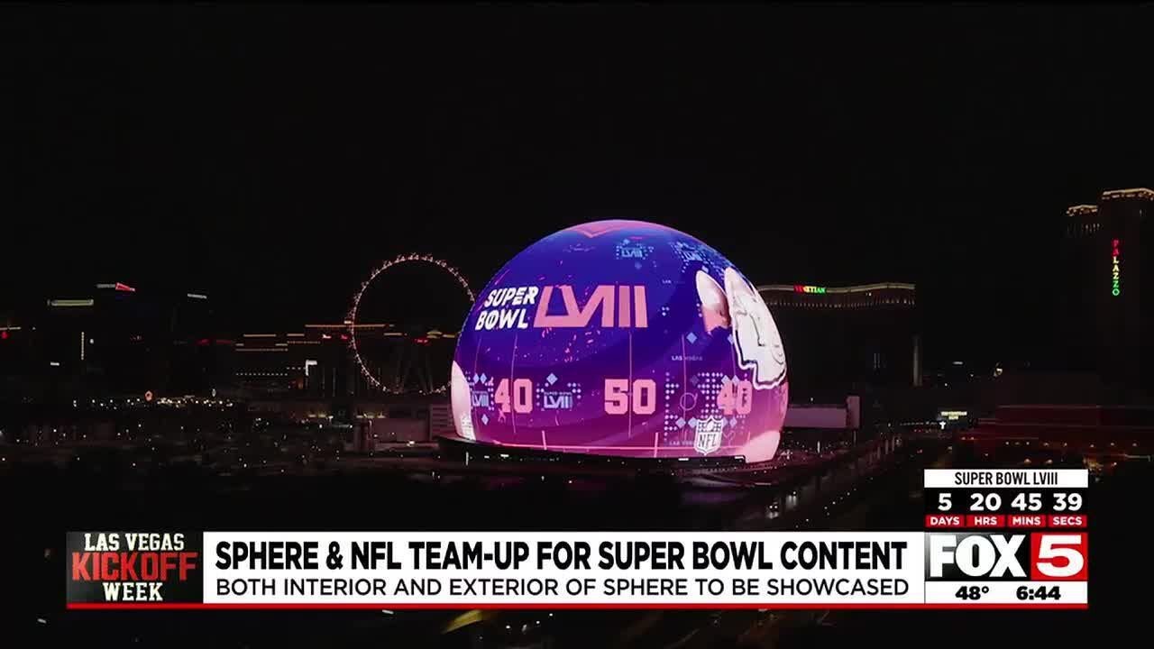 Sphere and NFL team up for Super Bowl content - YouTube