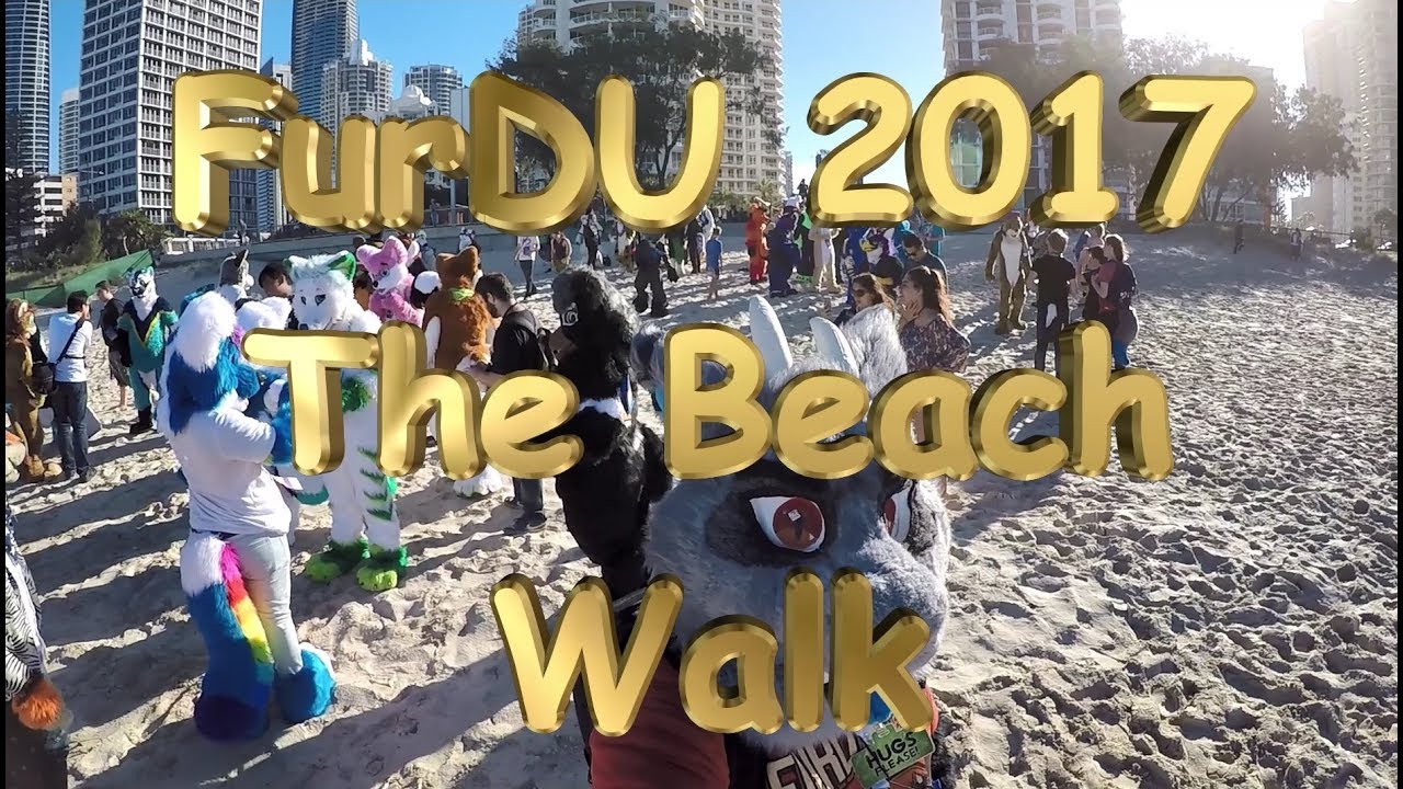 FurDU 2017 Beach Walk Day - YouTube