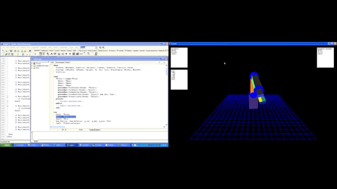 5 Axis Inverse Kinematics Robot Simulator 3d Opengl In Delphi Object Oriented Youtube