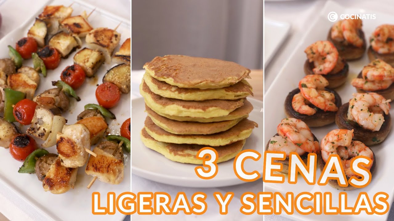 3 CENAS LIGERAS y SENCILLAS a la plancha // Cocinatis - YouTube