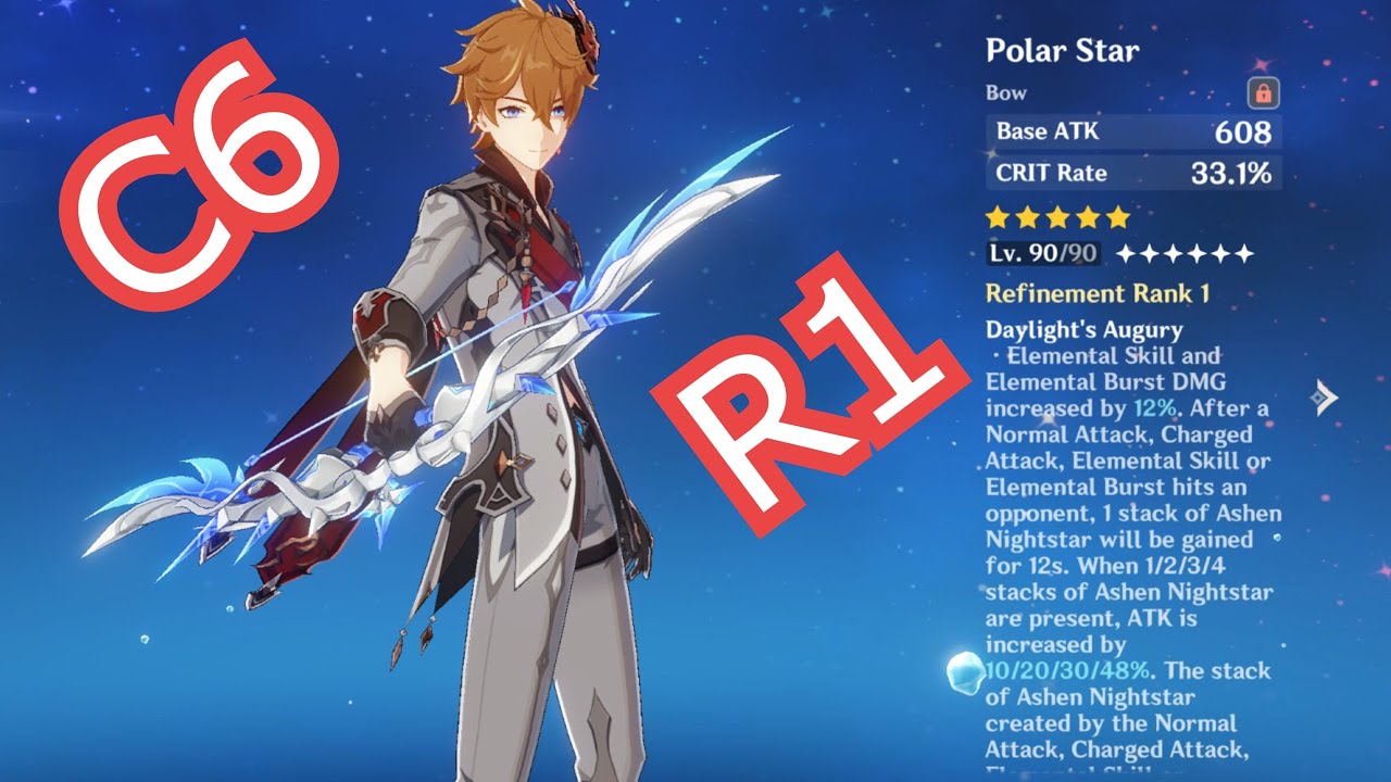 C6 Crowned Childe R1 Polar Star Showcase | Genshin Impact 2.2 - YouTube