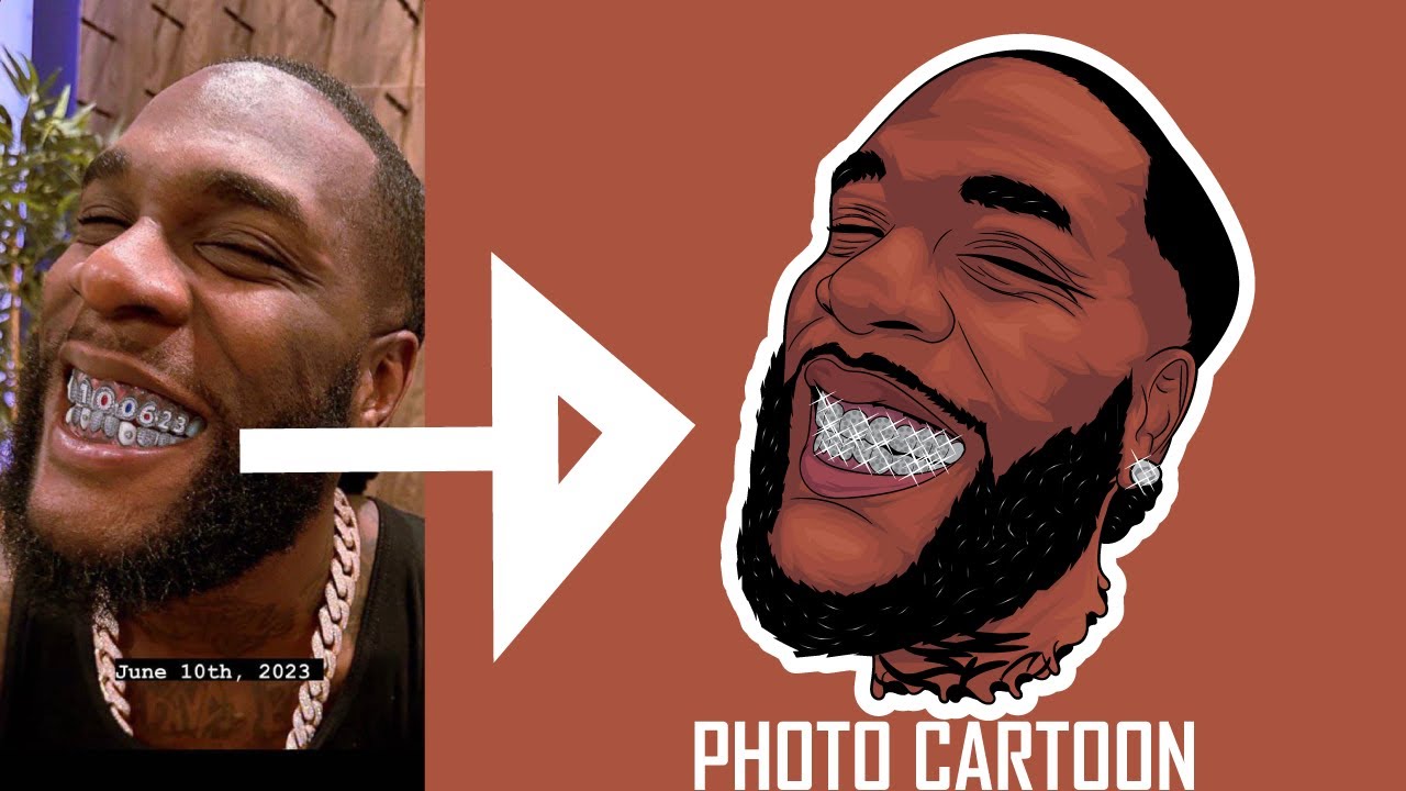 How to Make a Photo Cartoon in Adobe Illustrator (Mouse Only) | Burna ...