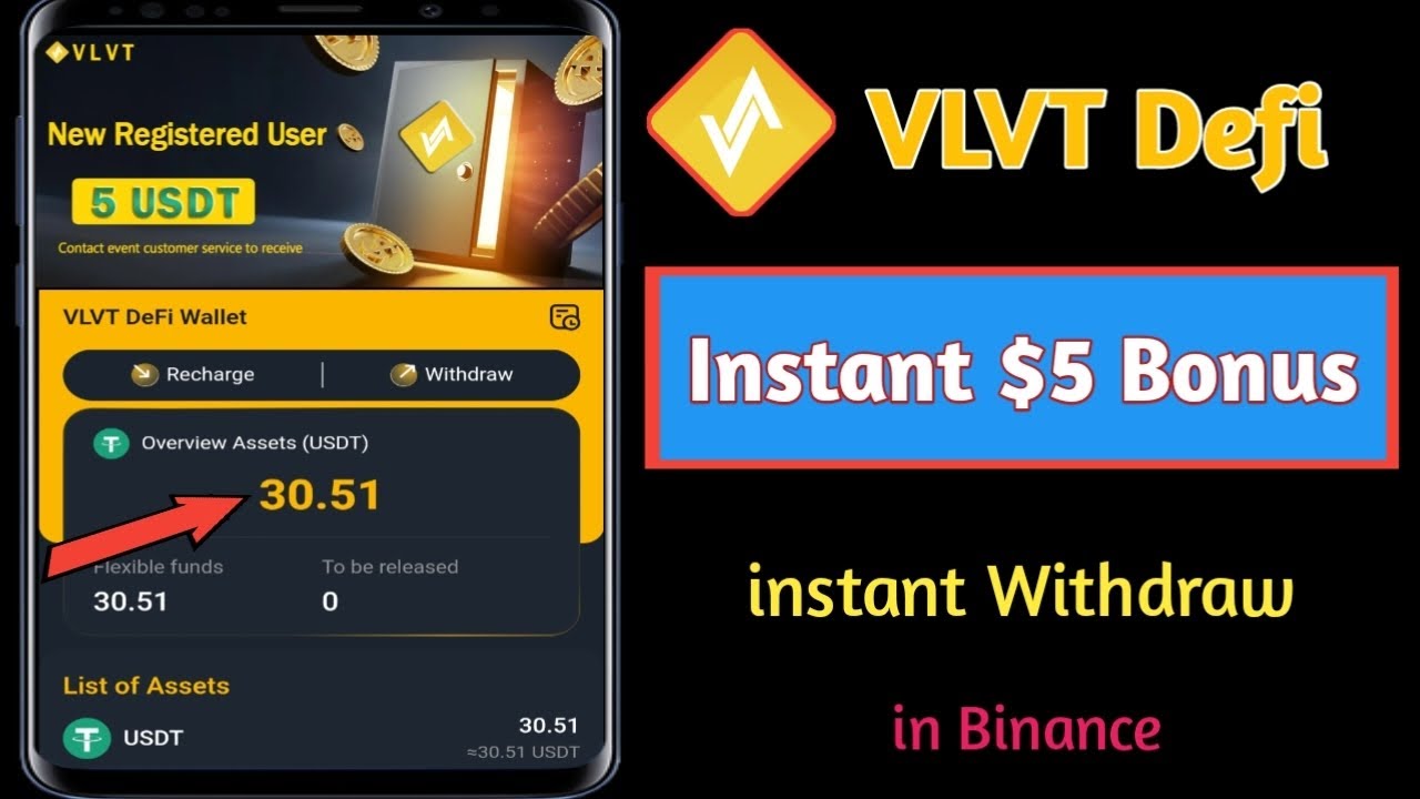 VLVT DeFi Wallet instant $5 Bonus|| Daily Claim 0.50$ || Any Time ...