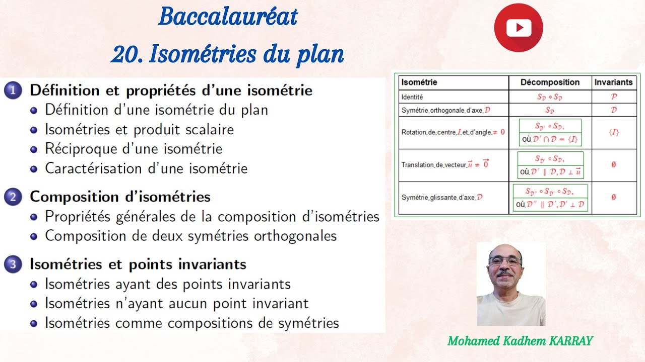BAC #20 | Isométries du plan: Cours Maths au Baccalauréat | PDF ...
