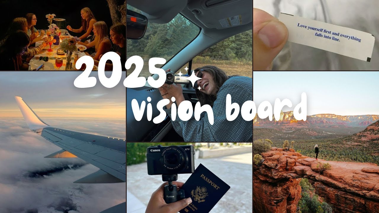 making my 2025 vision board | setting goals and planning for the year ...