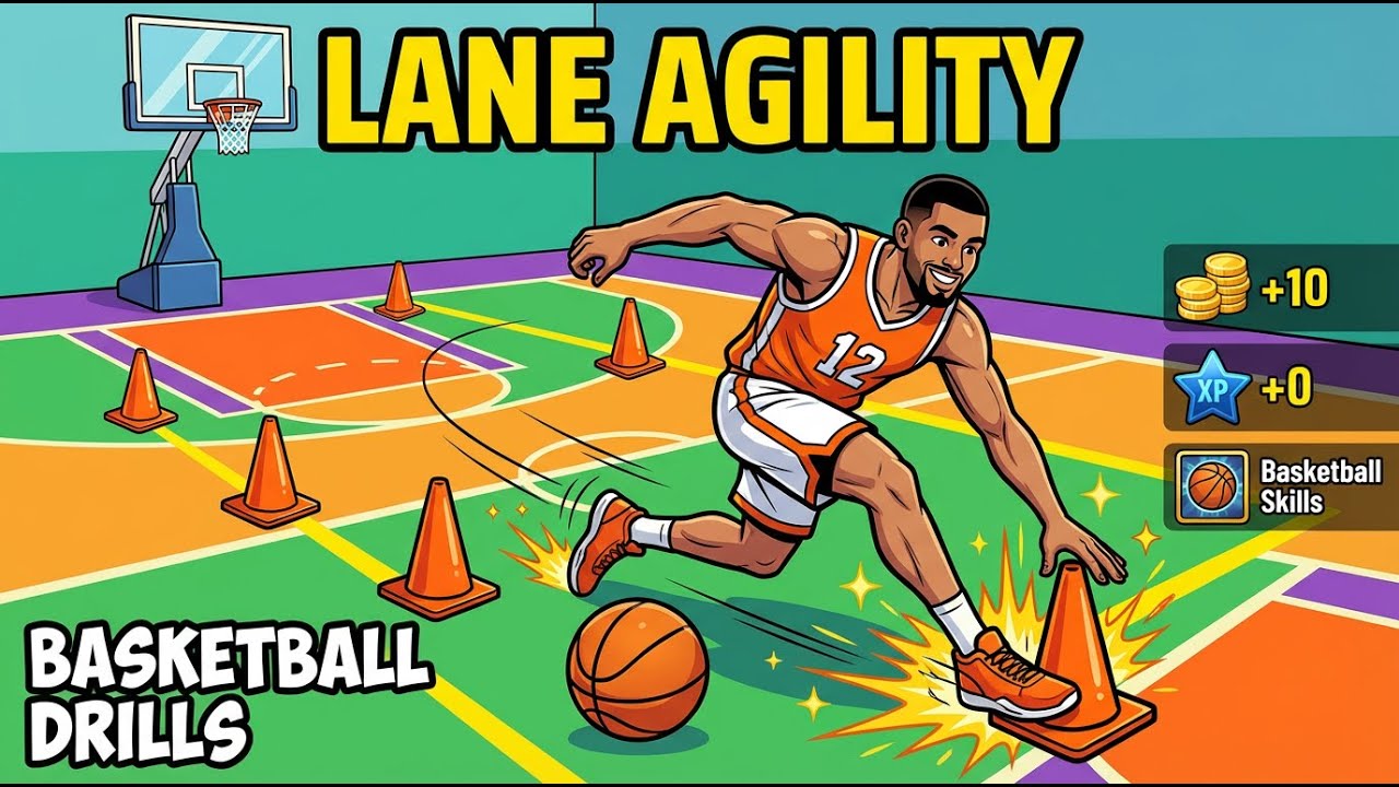 Basketball Drill 🏀 Lane Agility Drill - Testing Drill | Basketball ...