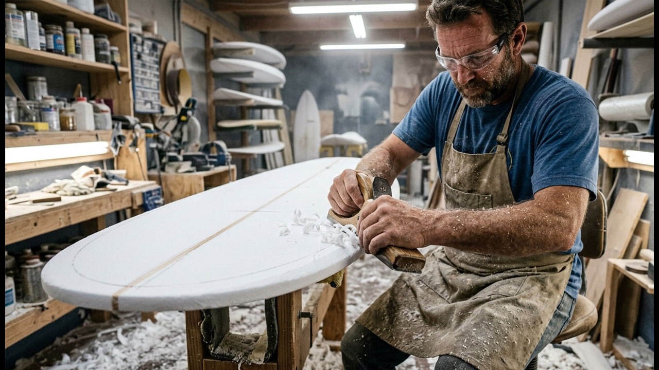 Inside a Surfboard Workshop: Making a Hollow Cedar Board (Full Process ...