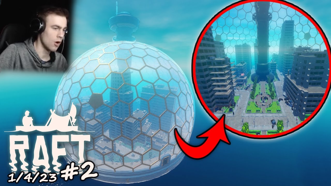 Exploring the Abandoned Dome City of Tangaroa!! | Raft [#2] 1/4/23 ...