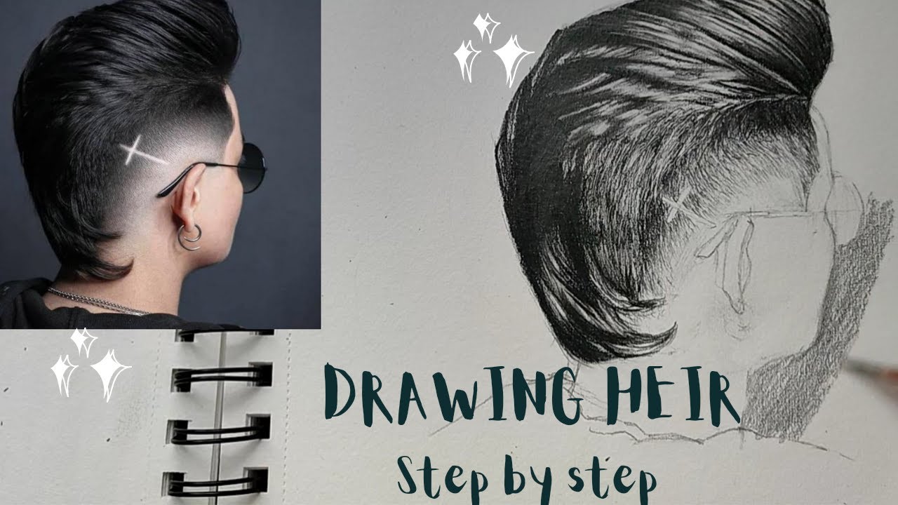 How to draw hair with graphite |tutorial - YouTube
