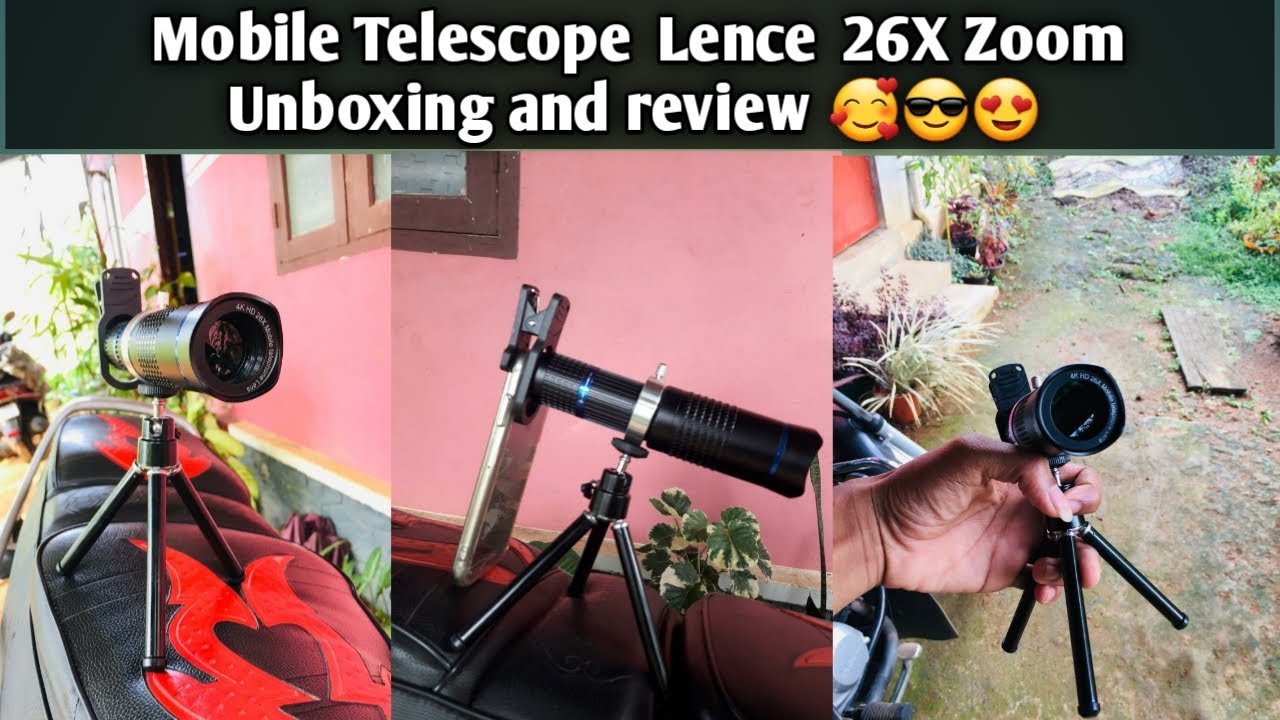 Mobile Telescope 🔭 Lence 26X Zoom unboxing and review ( ഒരു അടാർ ഐറ്റം ...