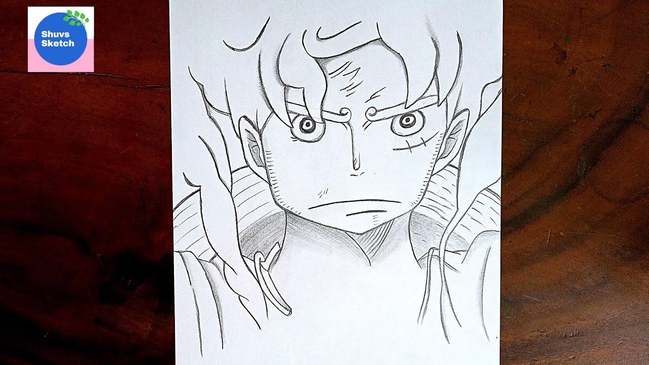 How to Draw Luffy Gear 5 || Luffy Gear 5 Drawing Easy || Anime Drawing ...