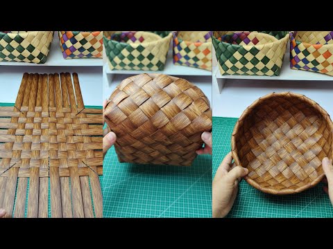 Craft Basket Idea, Easy DIY Basket with Rattan #diy #handmade #craft