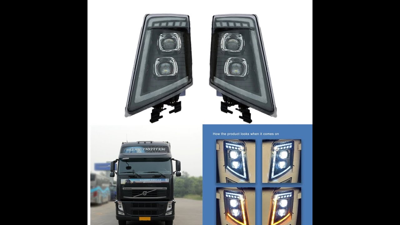 How to install volvo FH13 FH16 FM460 FH500 truck led head light OEM ...