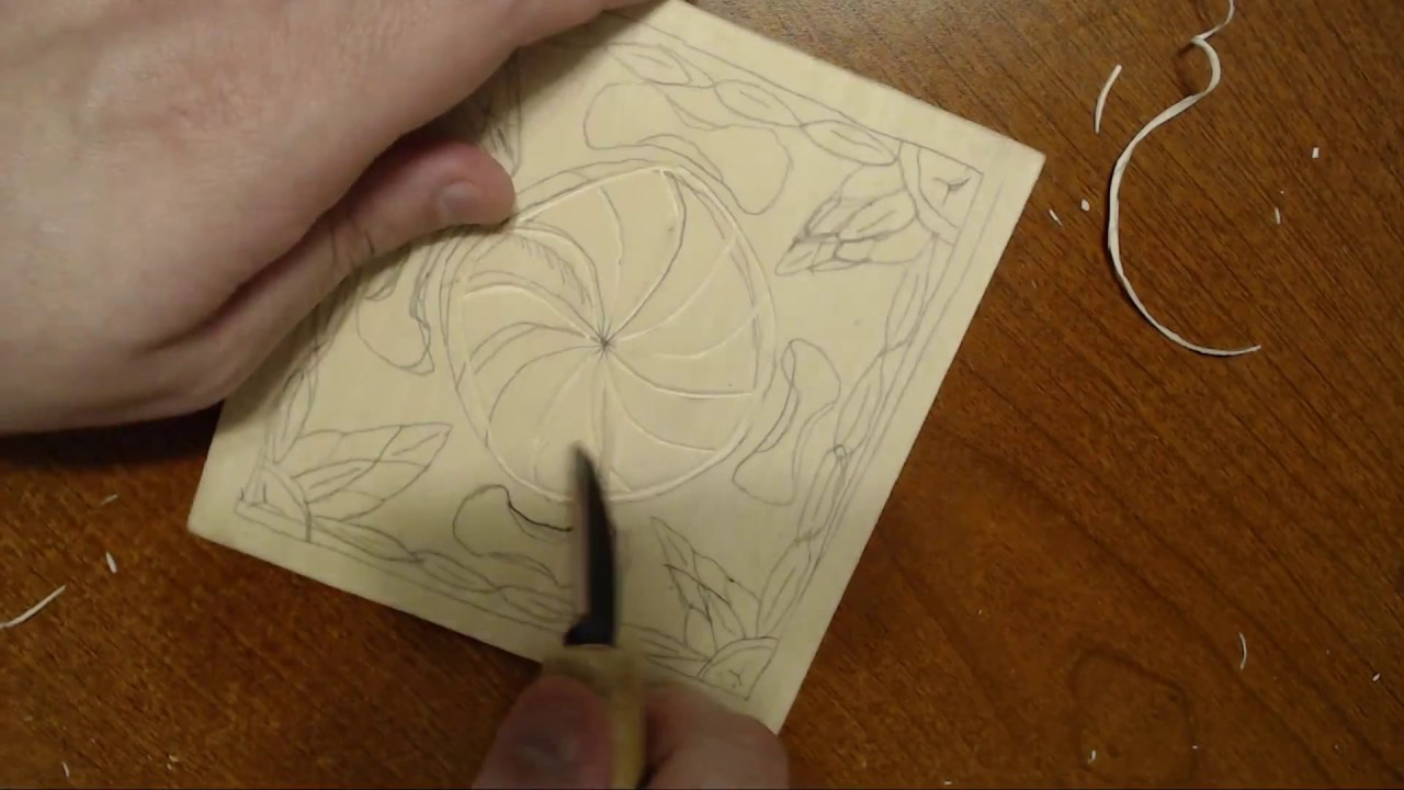 Carving a free-hand design - YouTube